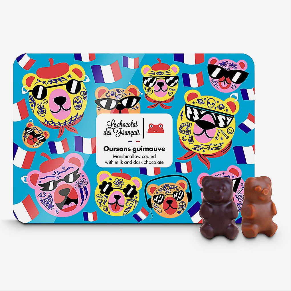 Chocolat des Francais chocolate covered marshmallows - Oursons - French ...